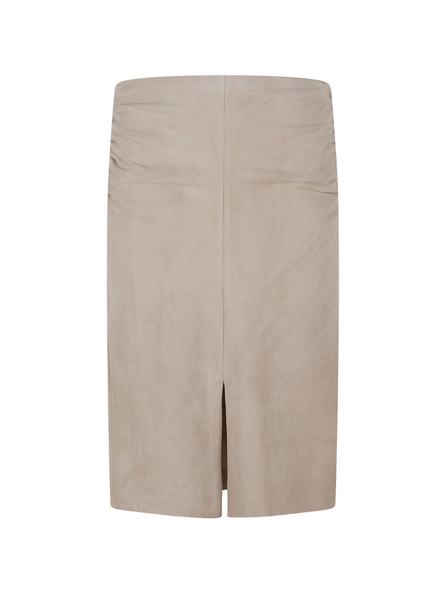 Юбка Ooma ruched suede midi skirt