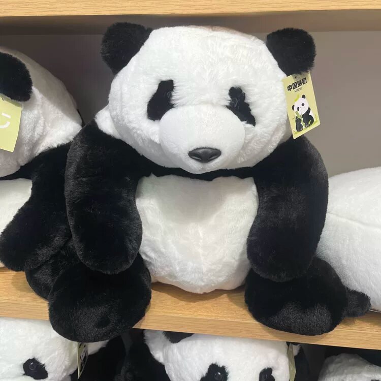 Плюшевая игрушка-подушка Miniso Premium Products Fuzhu Series Sitting Panda (большой размер) Серия Fuzhu: Сидящая панда
