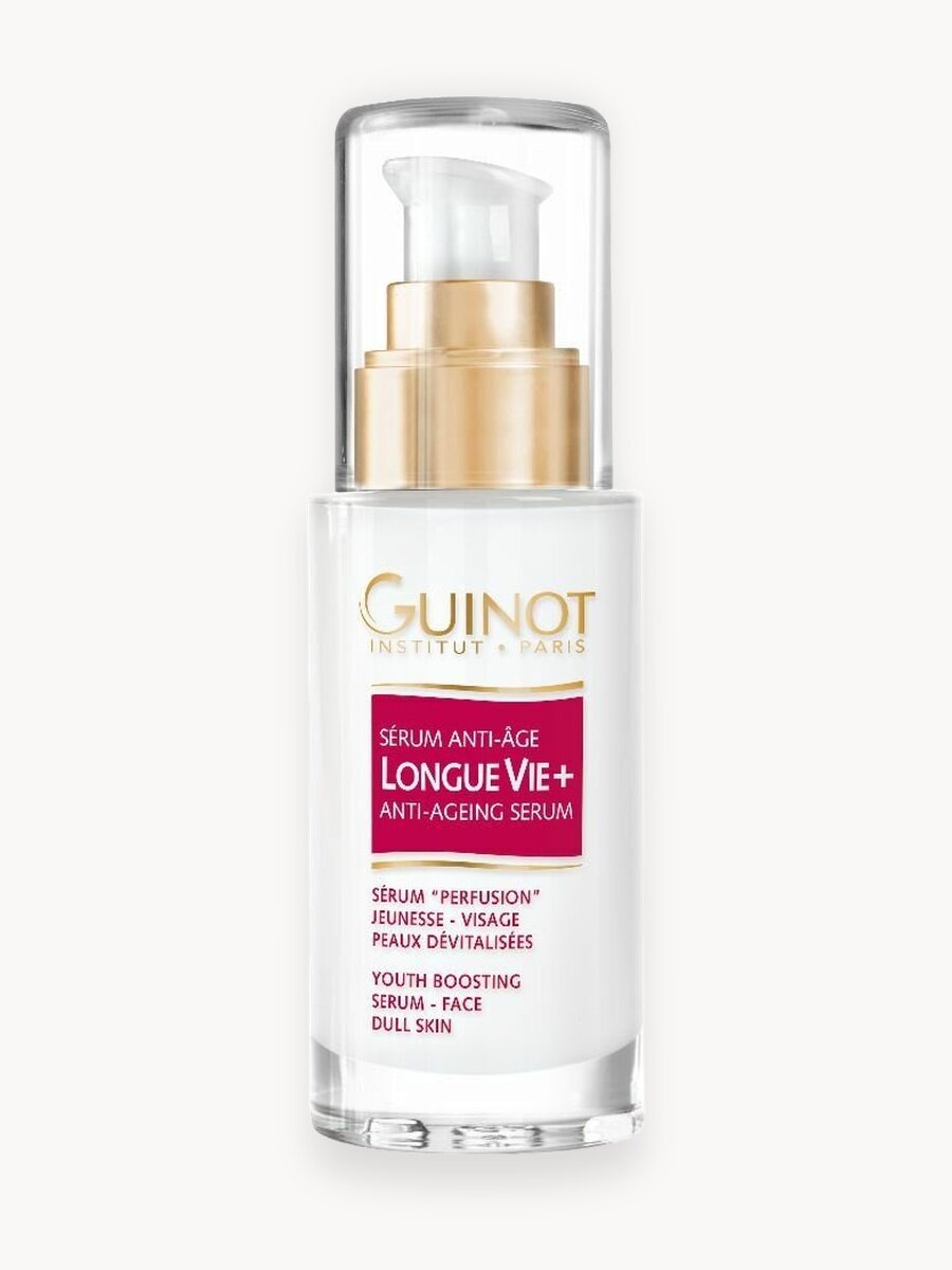 Омолаживающий серум Guinot Serum Longue Vie +, с 56 активными компонентами и гиалуроновой кислотой, 30 мл