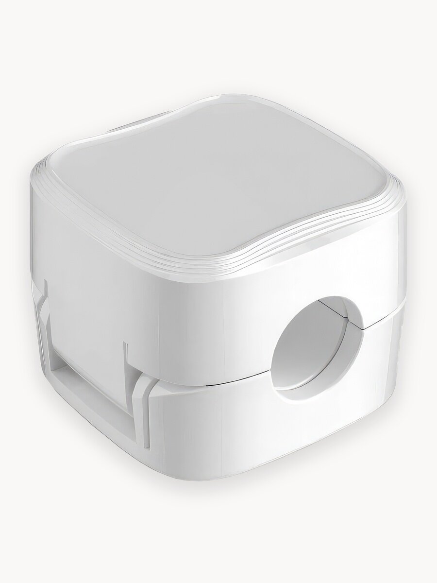 Магнитный держатель - органайзер для кабелей, проводов и зарядок самоклеящийся, 6 штук, белый