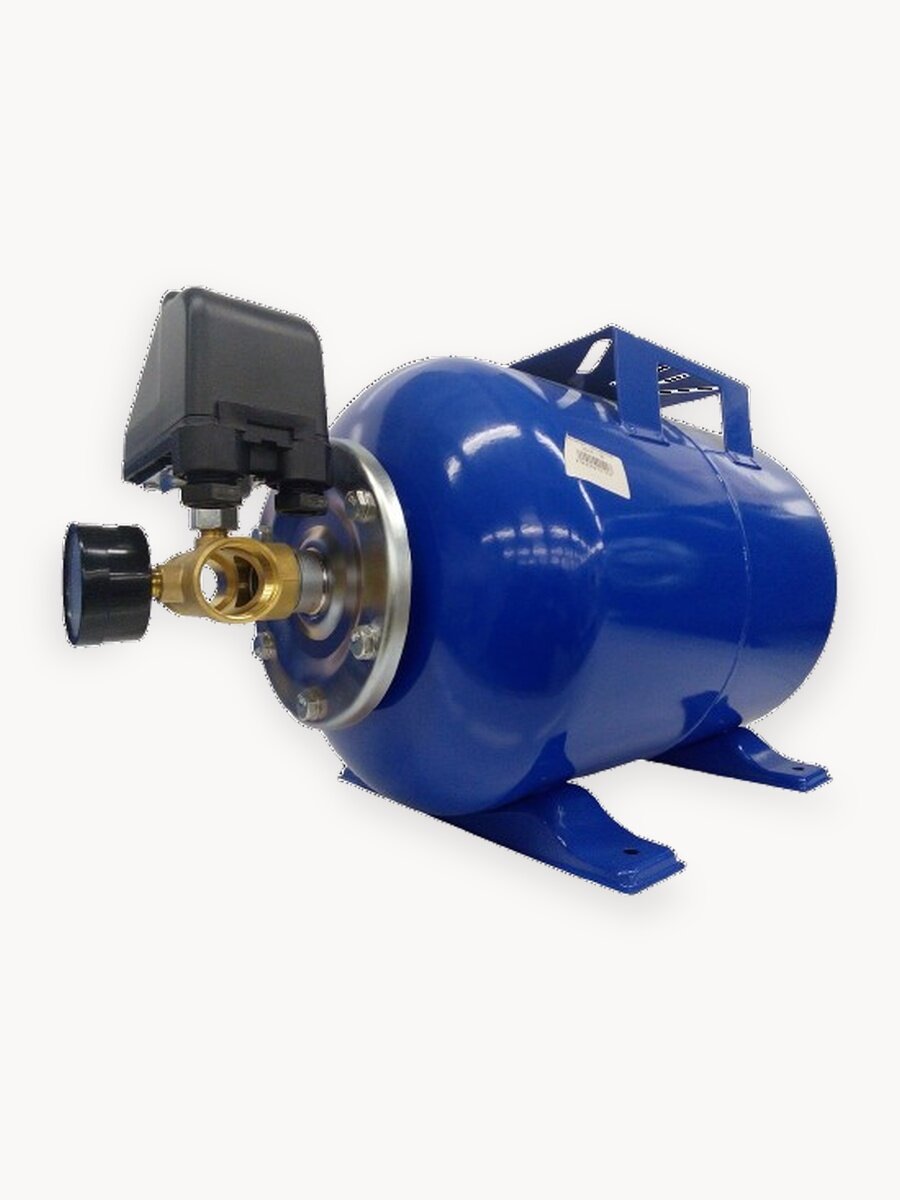 Гидроаккумулятор горизонтальный 24л 1" с реле давления Мастер