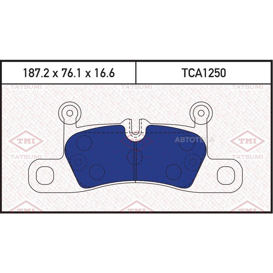 Колодки тормозные VW/PORSCHE TOUAREG/CAYENNE 10- задн. TATSUMI TCA1250