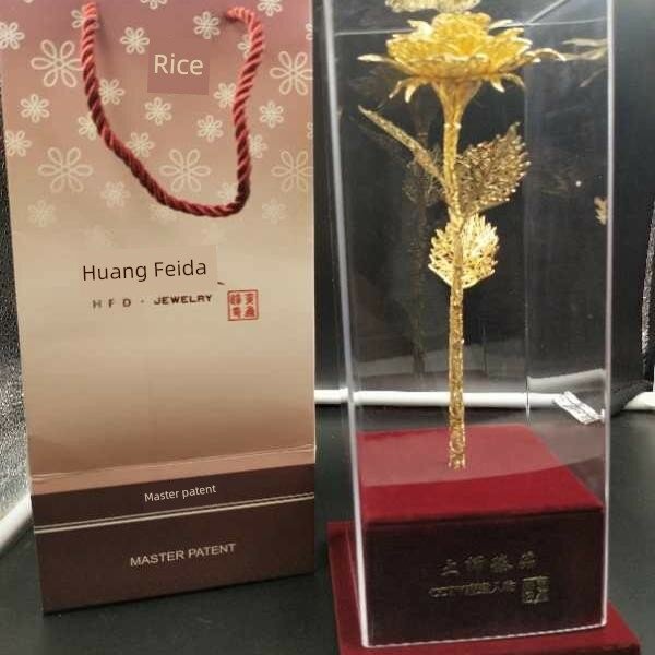 Орнамент из латуни с золотым покрытием для Дня святого Валентина, 80г, коллекция Forever Love с сертификатом