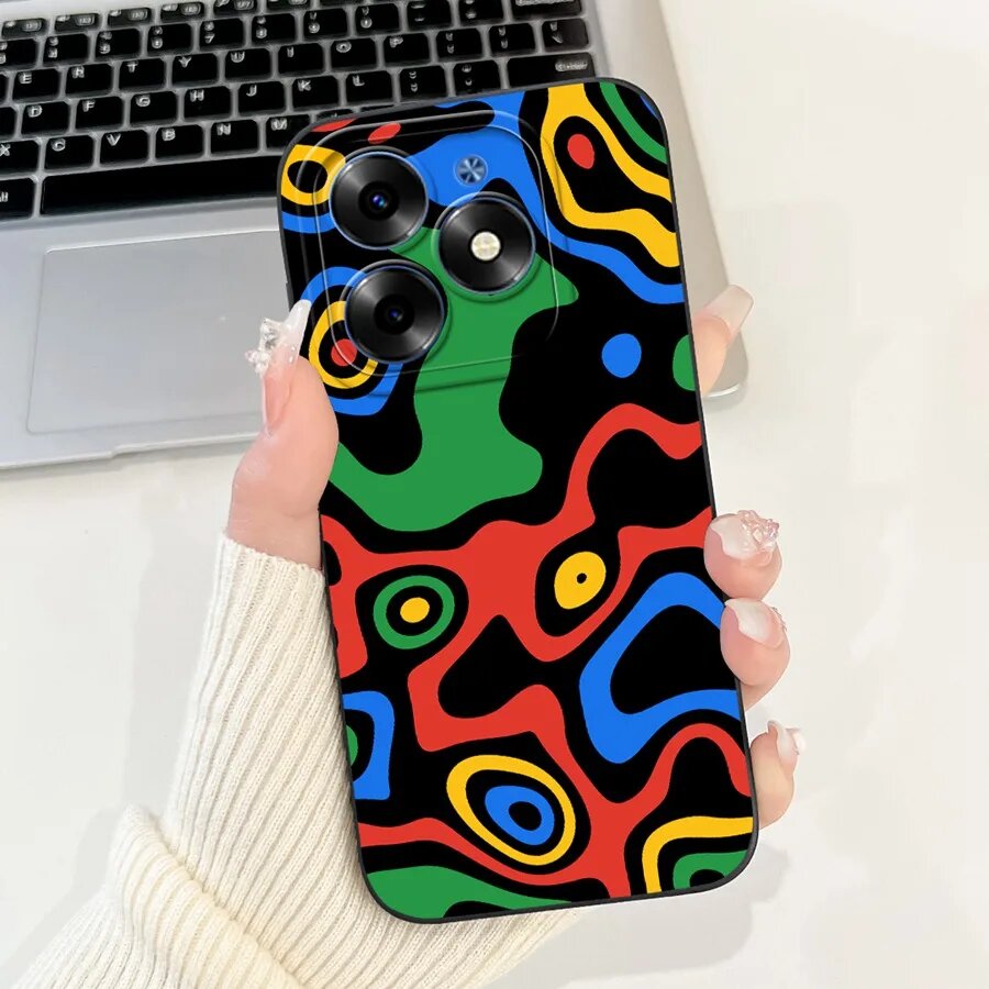 Чехол для Tecno Spark go 2024 BG6, чехол Pop 8, модный чехол с узором, силиконовый мягкий чехол для Tecno SparkGO 2024, POP8 Coque