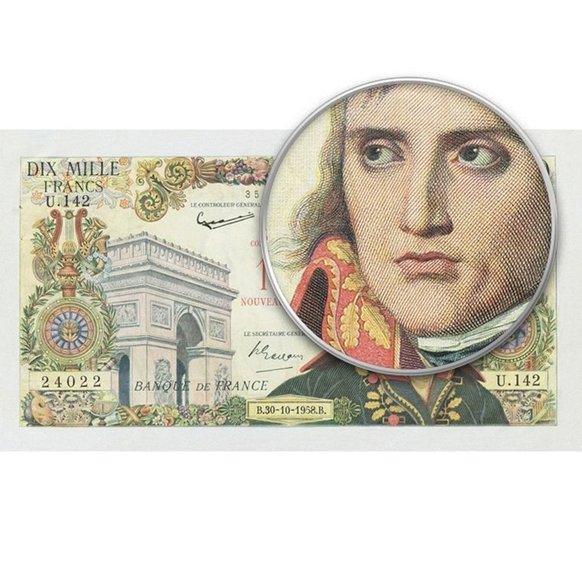 Банкнота Франции 10000 франков 1958 Наполеон, копия