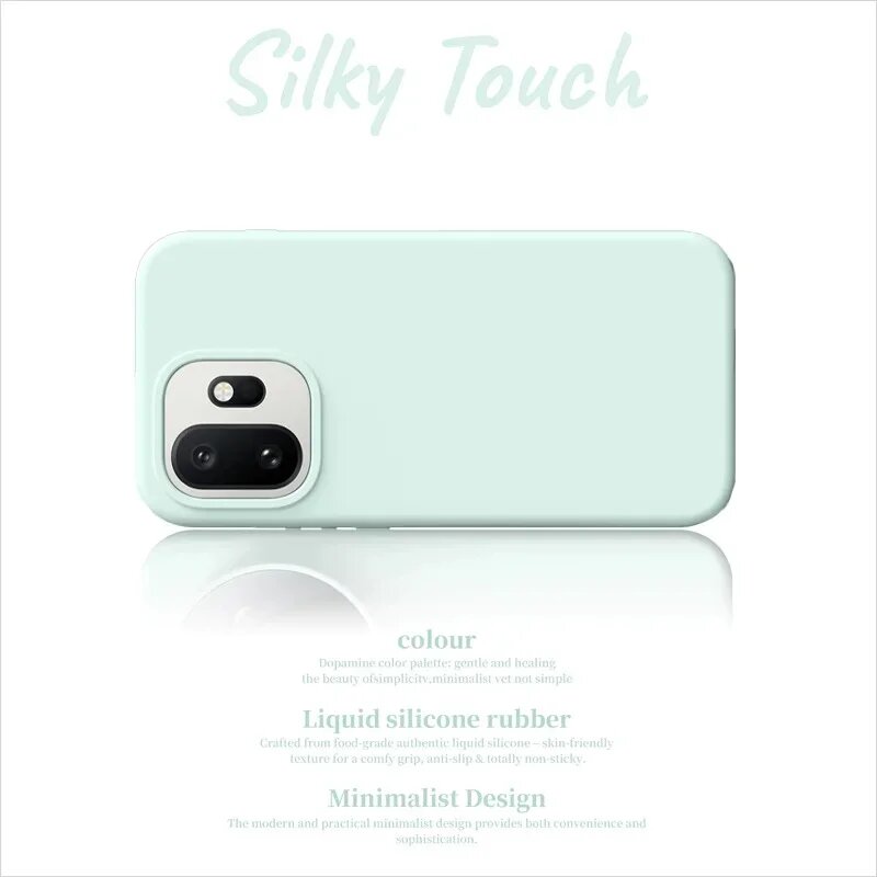 Чехол Silky Touch для OnePlus 13R, Белый, Mambo Green