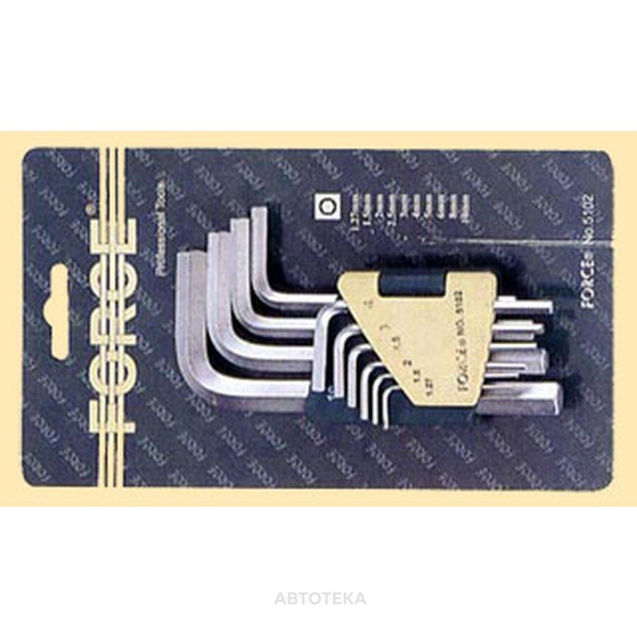 Набор шестигранников г образн 10 пр FORCE 5102