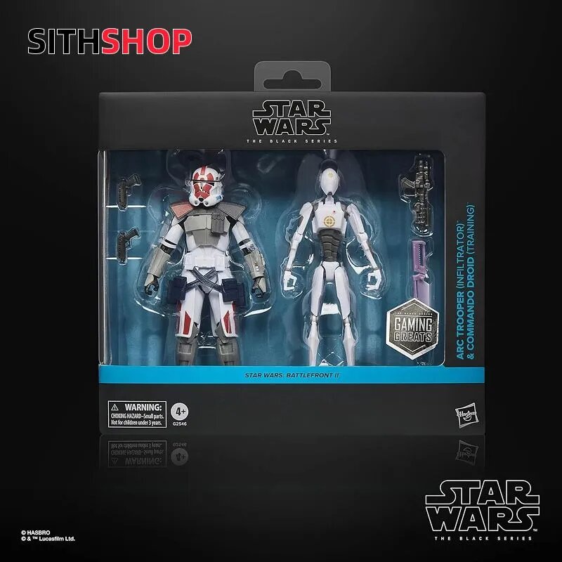 Фигурка Hasbro Star Wars The Black Series Arc Trooper (Infiltrator) & Commando Droid (Training) Battlefront II 6 Inch Action Figures