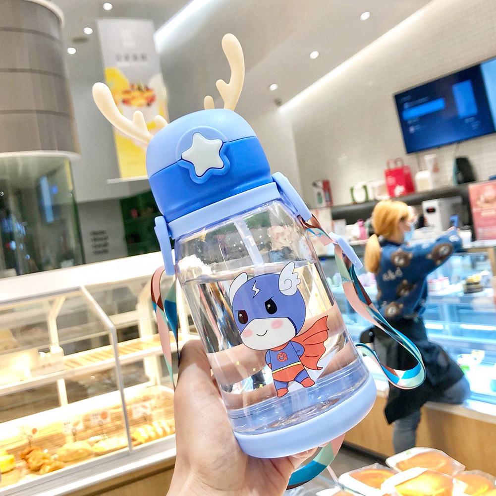 Детская пластиковая бутылка для воды с чашкой большой емкости 500ml