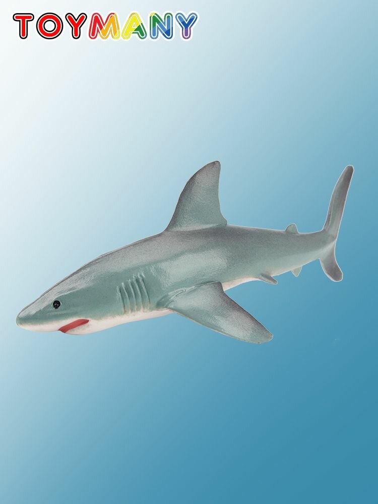 Toymany Фигурка морского животного, Большая белая акула, игрушка для детей, 74X33X28мм фигурка акулы детская игрушка модель белой акулы 74х33х28
