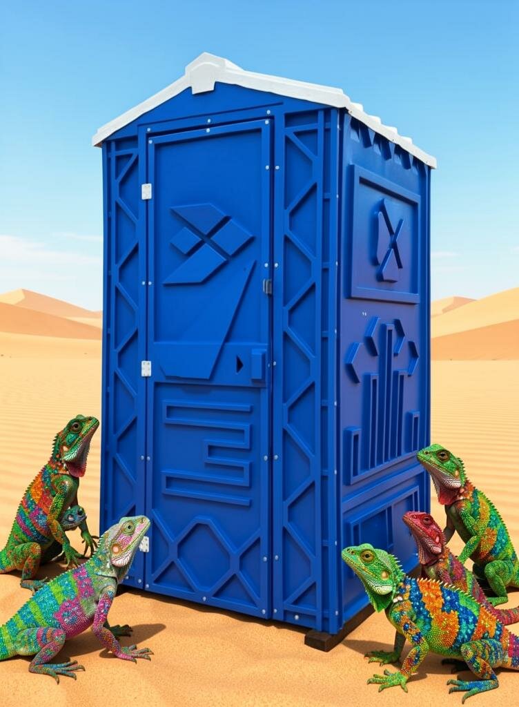 Туалет дачный экостайл экогрупп синий в разобранном виде