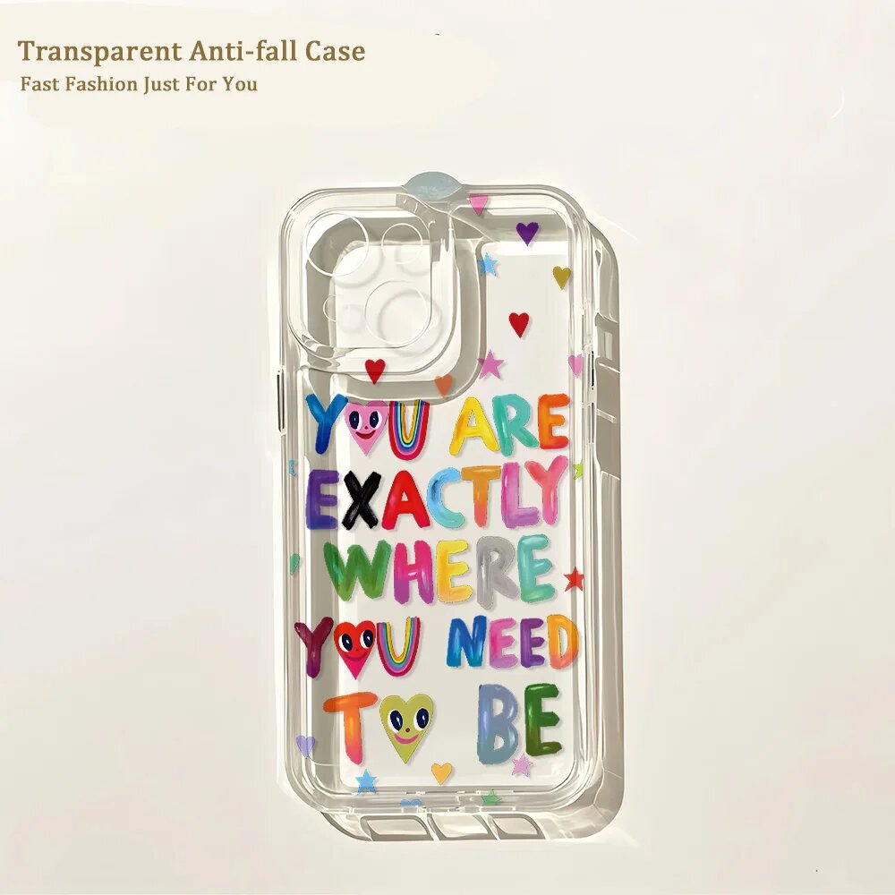 Чехол для iPhone "You Are Exactly Where" TTK-TK342C4n2, прозрачный