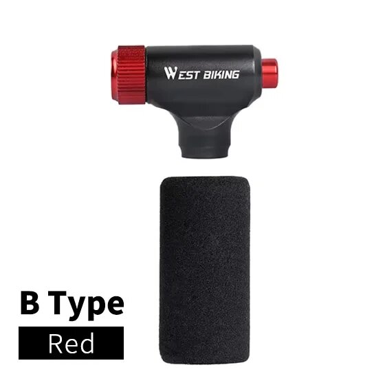 WEST BIKING CO2 насос для велосипеда, красный, B Type