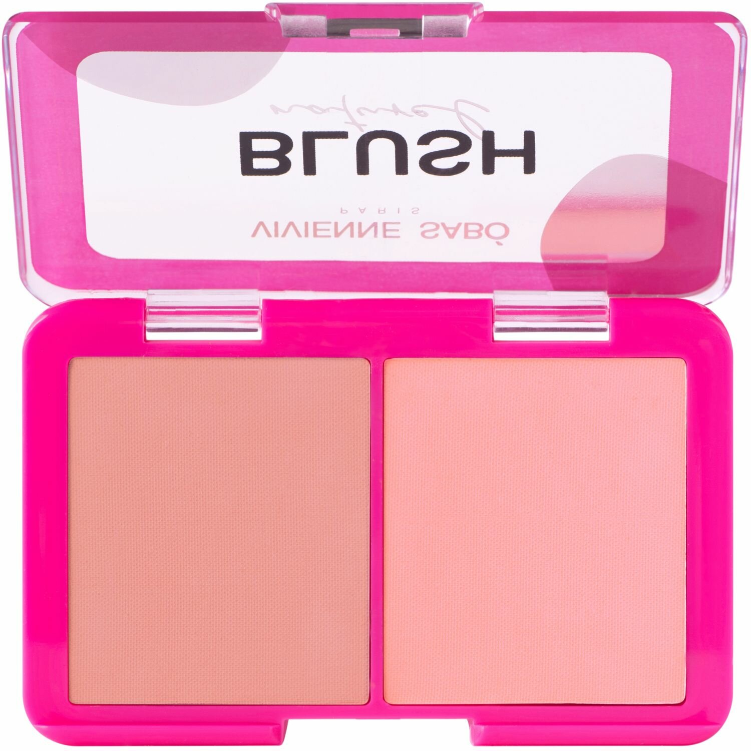 Vivienne Sabo Палетка румян для лица тон 02 розовый Naturel 2 цвета, шелковистая текстура со светоотражающими частицами 6 гр.