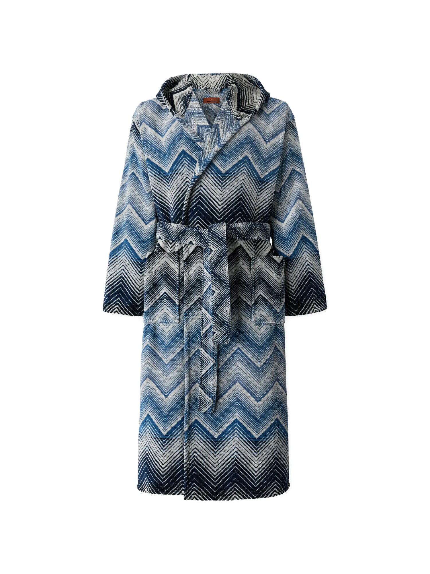 Халат Zigzag-print hooded bathrobe