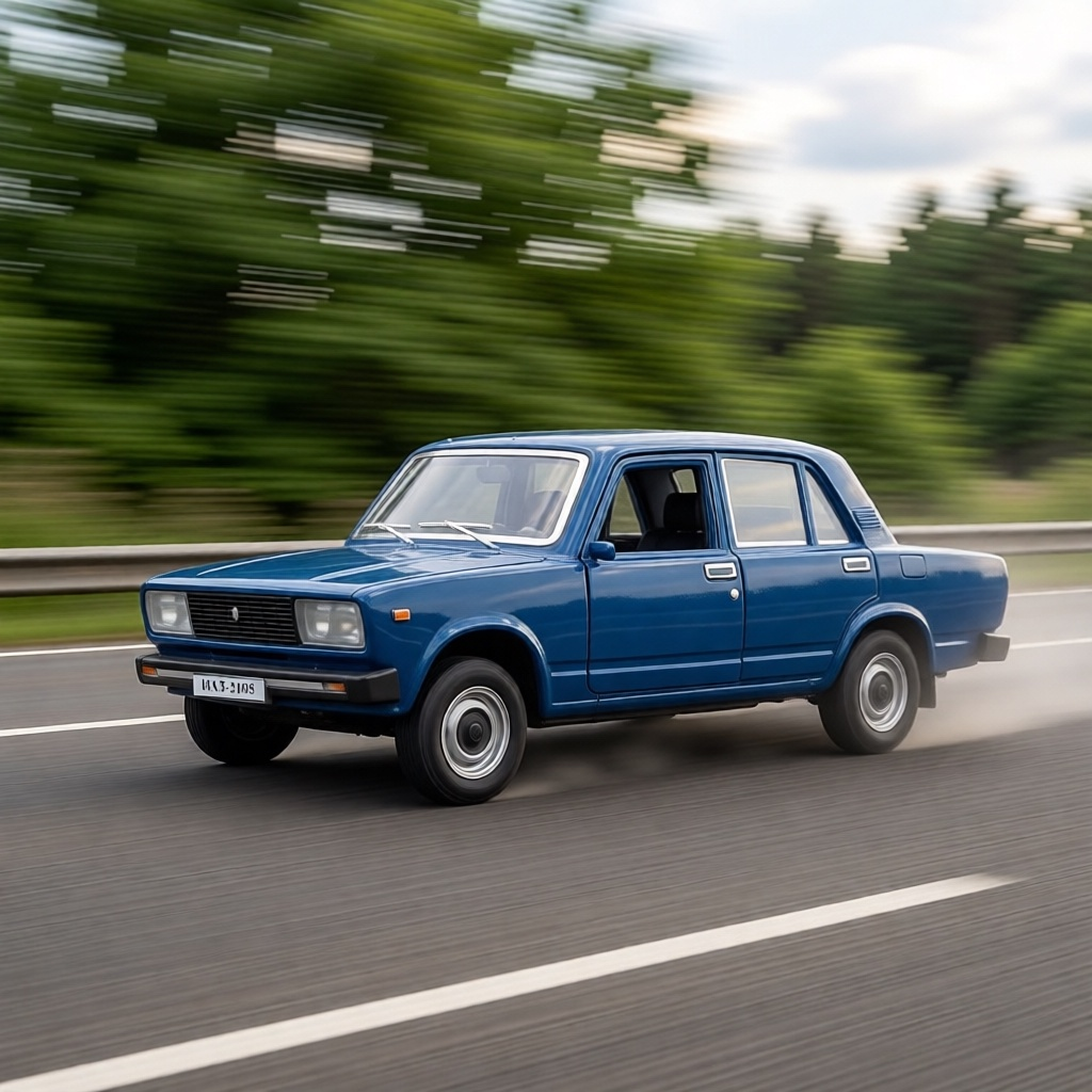 Машинка металлическая LADA ВАЗ-2105 "Жигули" пятерка 1997, 12 см, темно-синий