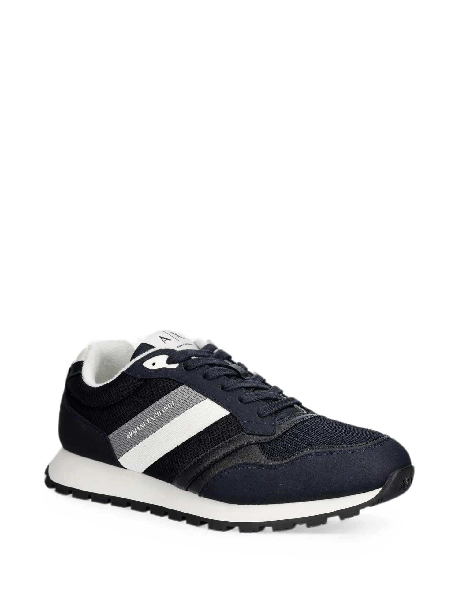 Кроссовки Armani Exchange Logo-print panelled sneakers, размер 6, blue — фото 1