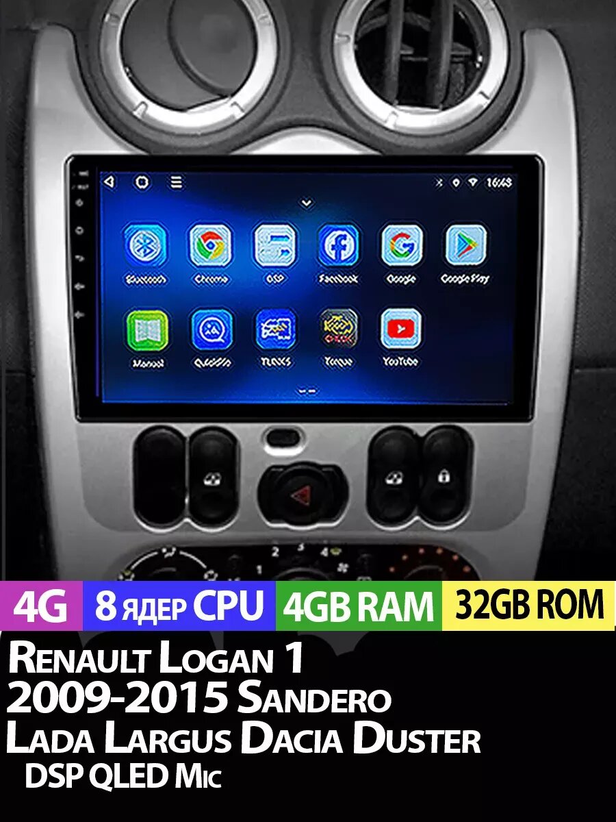 Магнитола TS18 PRO Renault Logan 1 2009-2015 4/32