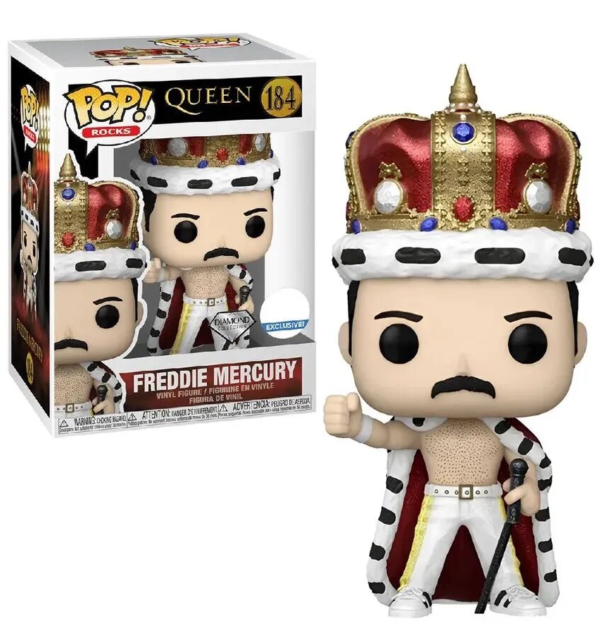 Фигурка Funko Pop! Фредди Меркьюри #184 (Diamond Collection, Exclusive) Queen Rocks Коллекционная Виниловая Фигурка 10 см