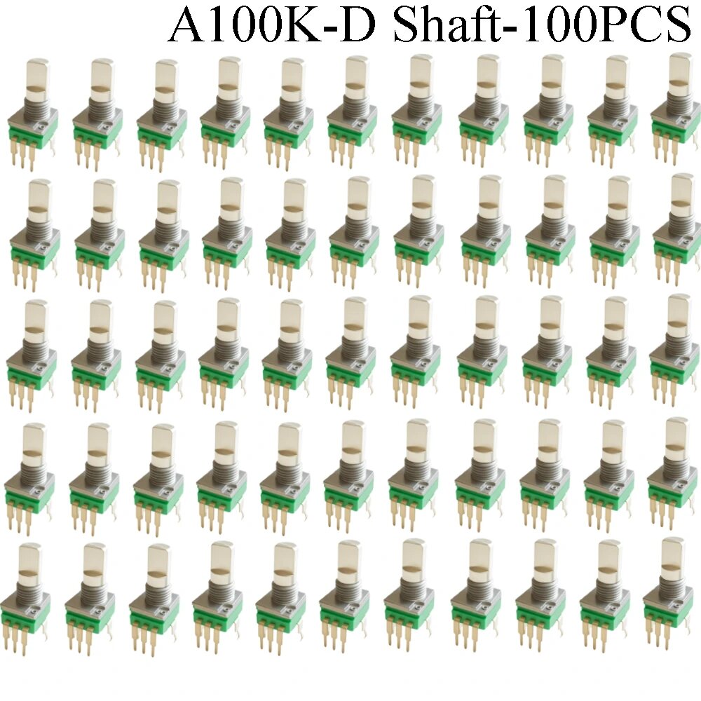 100шт Потенциометры A100K-D Shaft