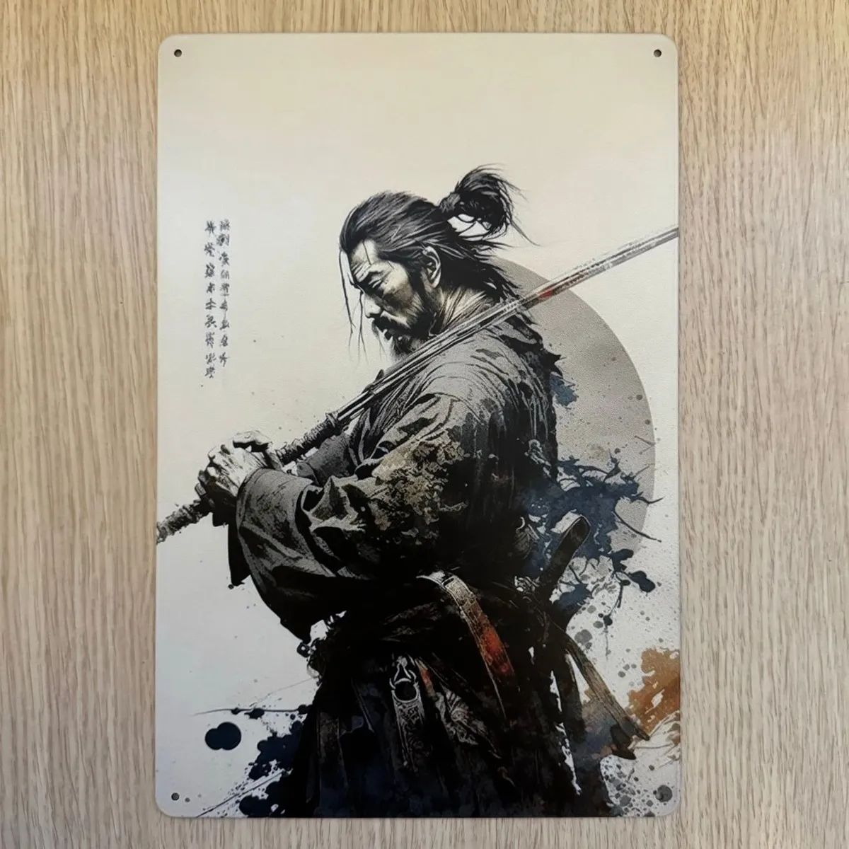 Табличка металлическая интерьерная Арт Япония Китай Art Japan China Самурай