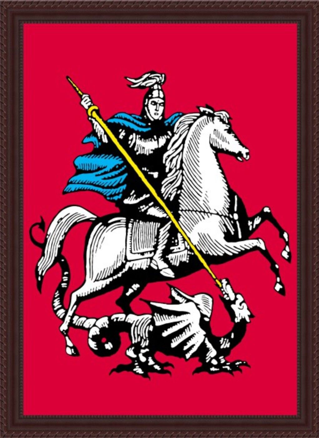 Репродукция Герб Москвы 21х30 см, на холсте, в раме