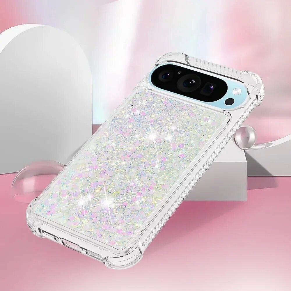Роскошный чехол Quicksand Glitter Love Heart для Google Pixel 9 8 Pro XL 7A 8A 9XL XC, For Pixel 8A