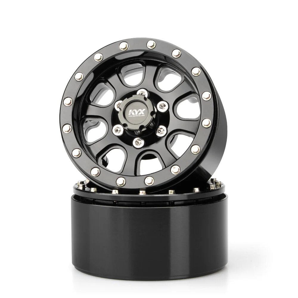 KYX Racing Легкосплавные диски 1.9", черные, для RC автомобилей 1/10