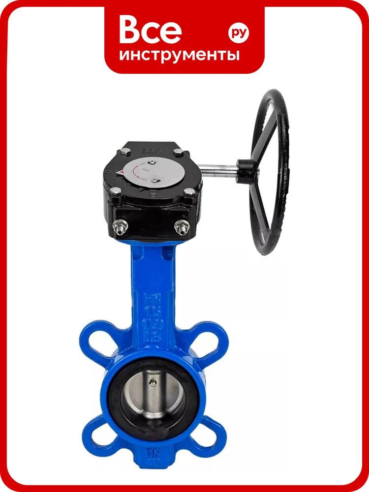 Затвор для абразивных сред DN-ru QT450-316-EPDM-2W-Fb-H Ду100 Ру16, редуктор RDN-3 D050-57786