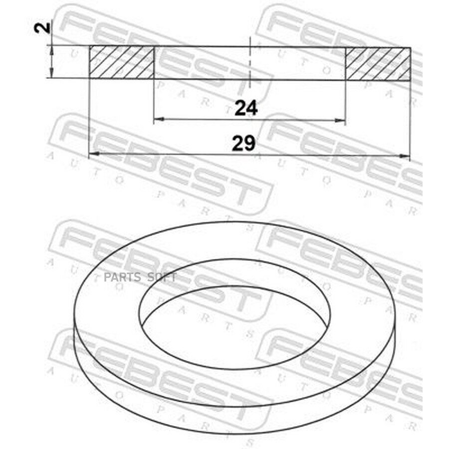 Кольцо уплотнительное BMW 5 E34 1987-1996 [ECE] FEBEST 88430242920A | цена за 1 шт