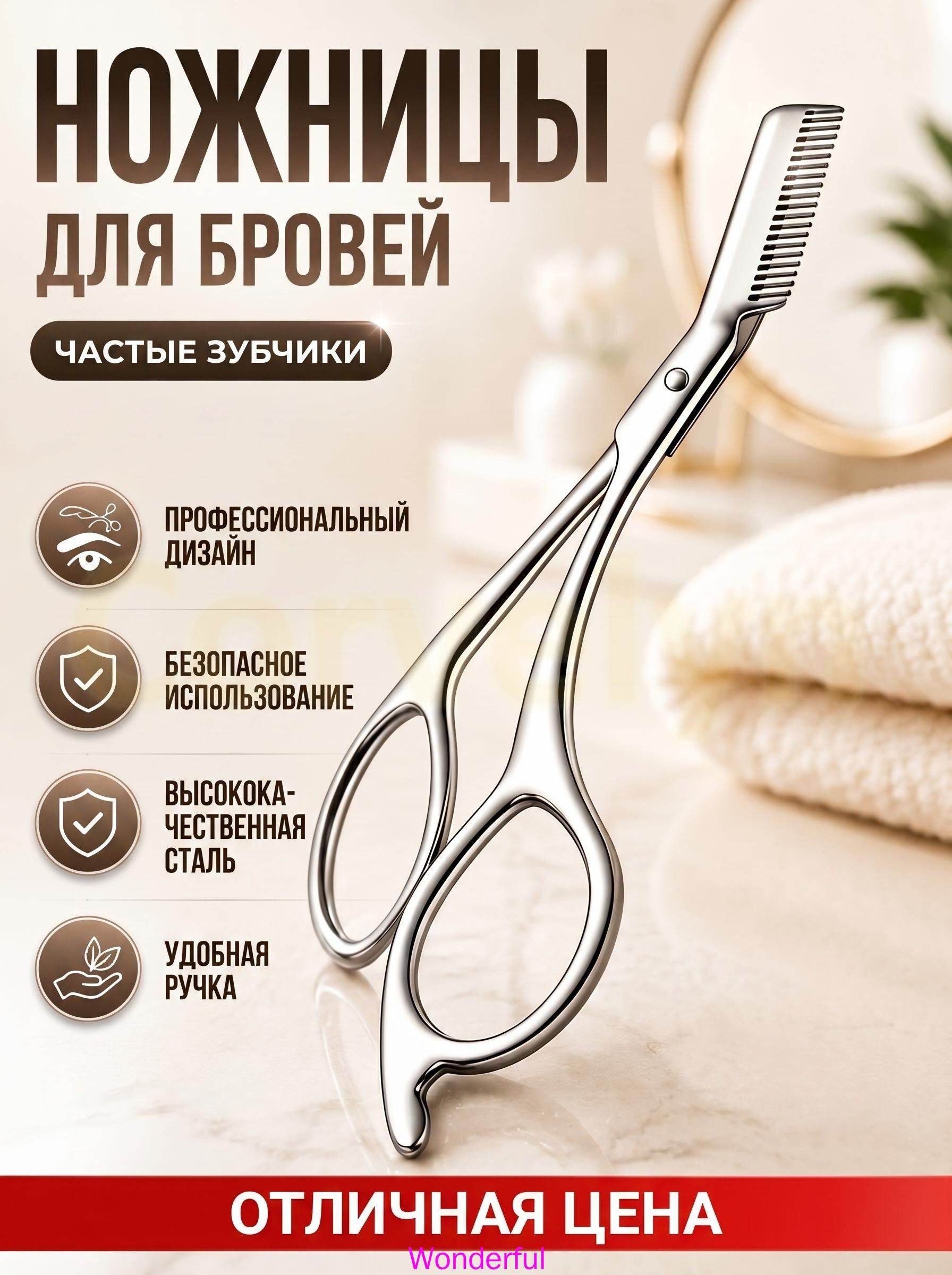 Триммер для бровей из нержавеющей стали компактный триммер для точной коррекции бровей