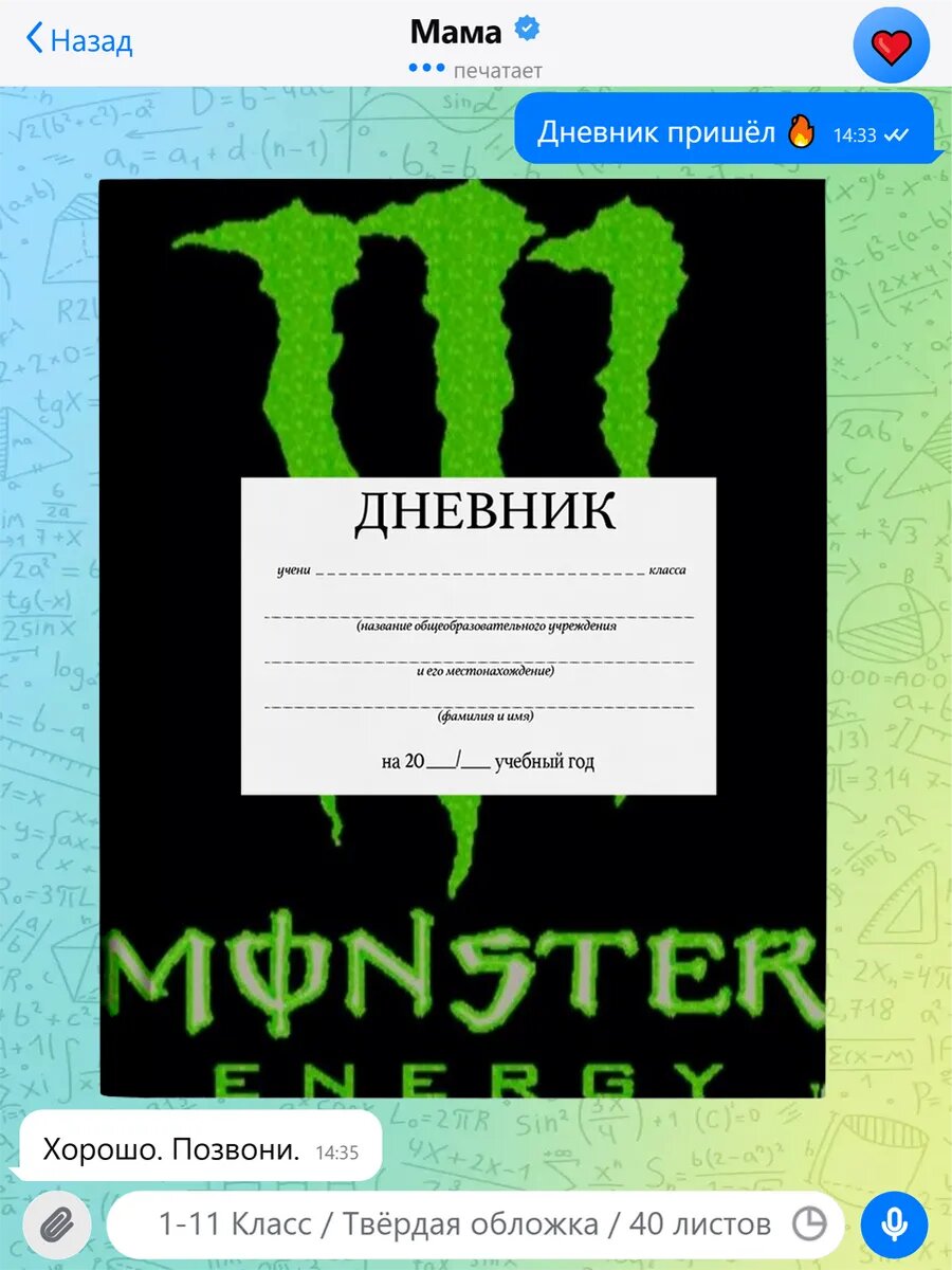 Школьный дневник с принтом Монстер Хай