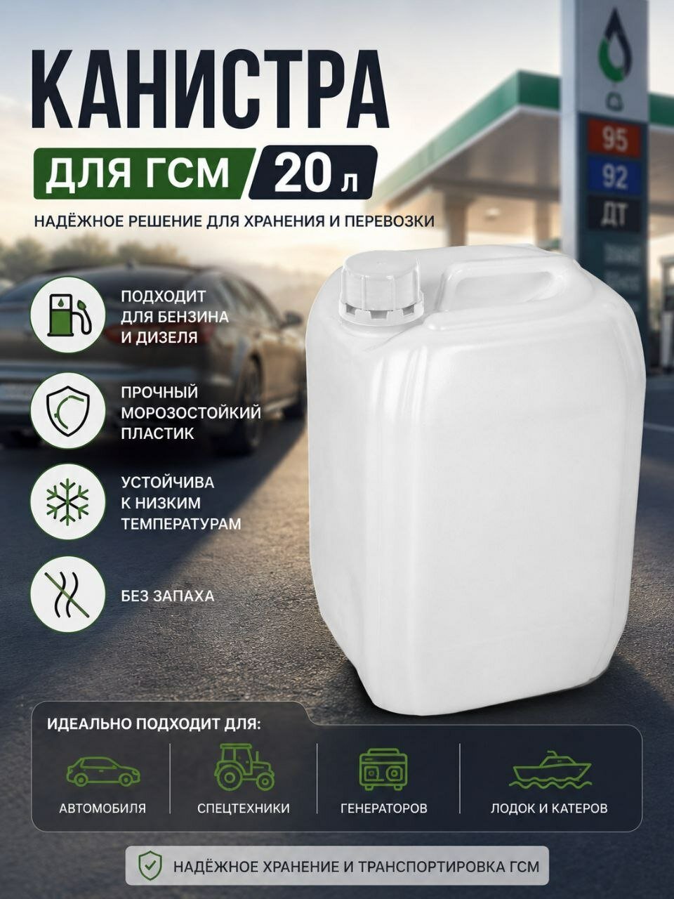 Канистра для бензина 20л