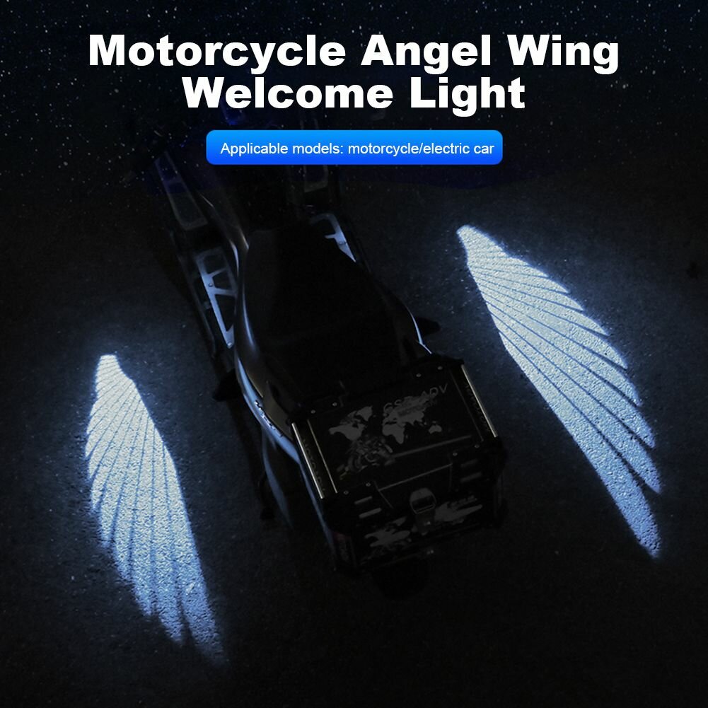 2 светодиодных фонаря «крыло ангела» для мотоцикла, 3 Вт, 8–30 В, алюминиевый корпус, комплект для подсветки днища