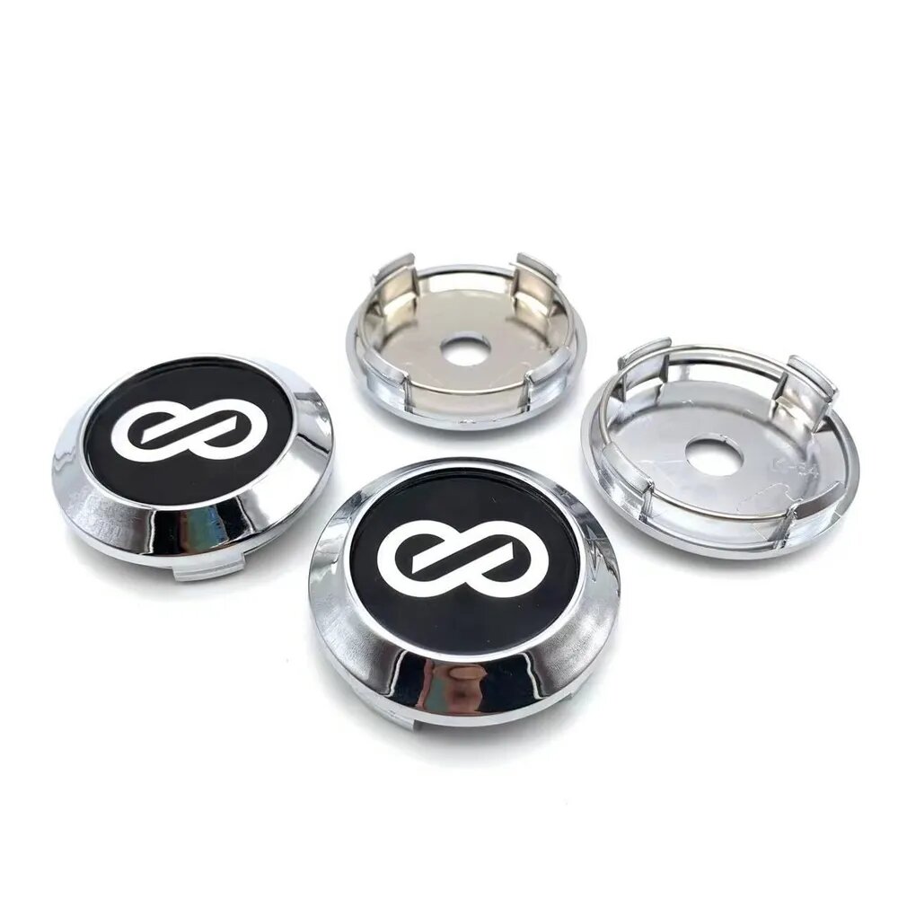 Колпак ступицы колеса Infiniti, комплект 4 шт, чёрный, 60 мм, заглушки