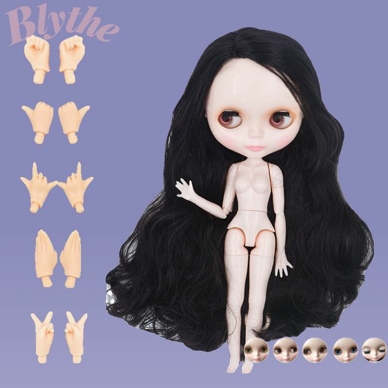 Кукла Блайз (Blythe) 30 см, тело с 19 суставами, светлая кожа, сменные глаза и руки, игрушка для коллекционирования
