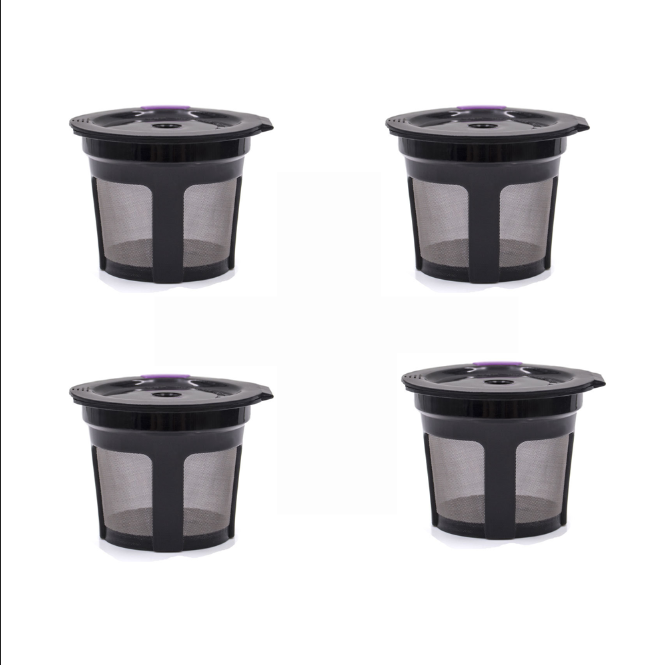 Переиспользуемая капсула для кофе (для кофемашины одиночного порция, набор 10, черная капсула с фильтром для перезаполнения)