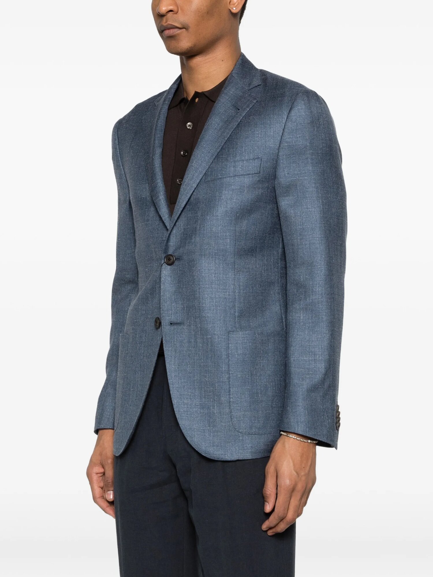 Куртка Corneliani Button single-breasted jacket, размер 50, blue — фото 1
