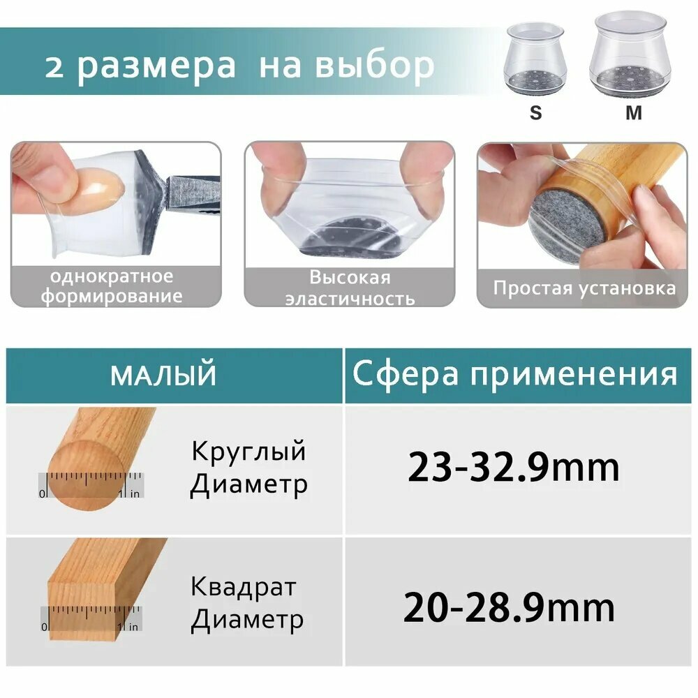 IKEA Протектор для мебели, защитные накладки на ножки мебели, снижают шум и предотвращают удары — фото 1