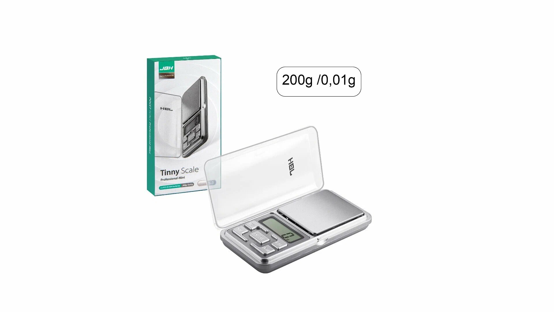 Электронные весы S-3 JBH 200g/0.01g, высокоточные ювелирные, карманные