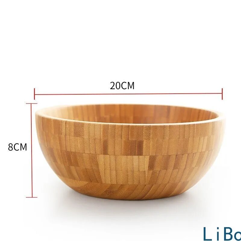 IKEA Салатник бланда матт светло-коричневый 1 шт бамбук 20см для салата