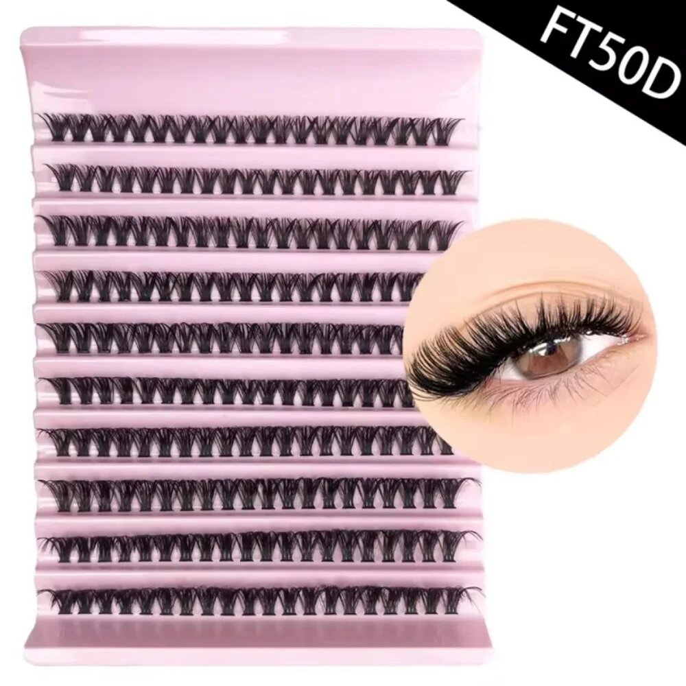 MIOFIA ресницы пучки 50D, изгиб D, цвет черный