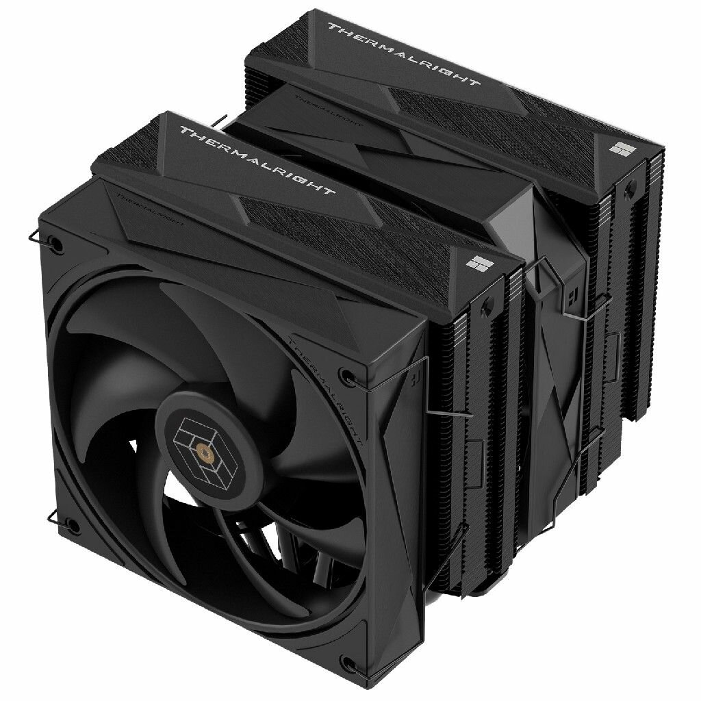 Кулер для процессора Thermalright Royal Pretor 130 Black LGA115X/1200/1700/1851/2011/2066 (1x120mm + 1x130mm PWM Fan, медное основание, 6 тепл. трубок 6мм) / TRRP130B