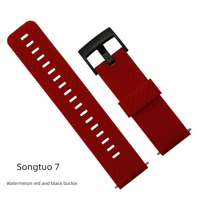 Браслет Suunto 7 Spartan с красным резиновым ремешком и черной пряжкой для GPS