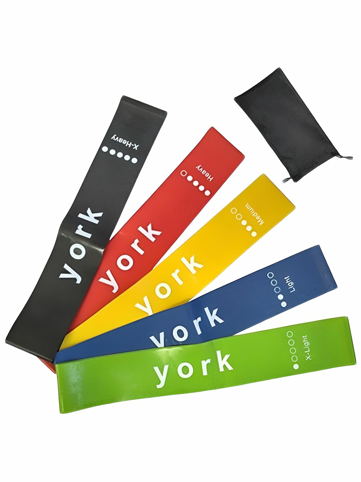 Комплект эспандеров "York" латексная петля 600х50 мм (5 штук) C33511