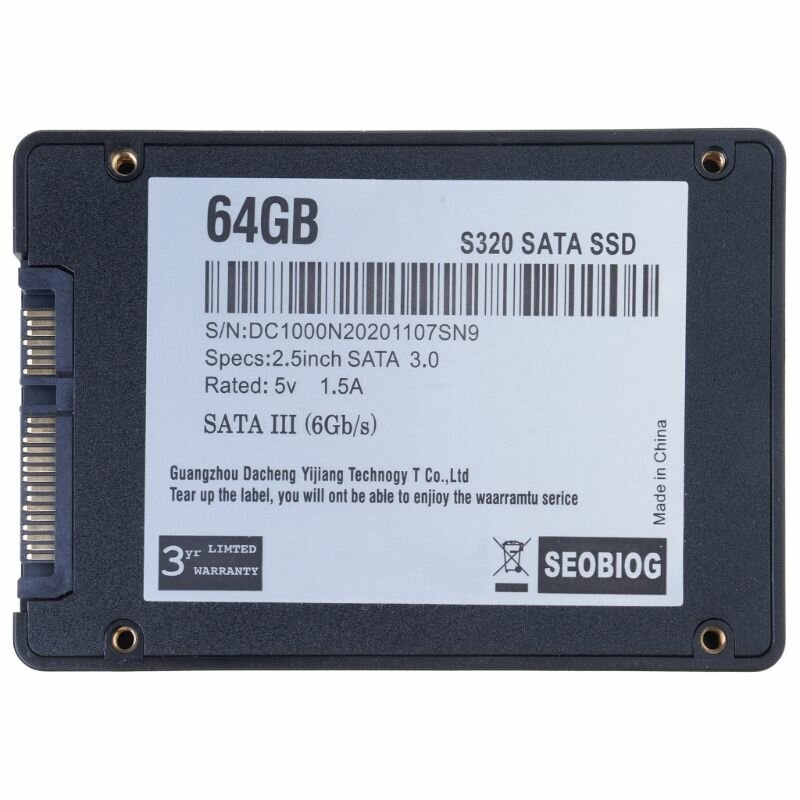 (1 шт.) Твердотельный накопитель SSD 64 ГБ