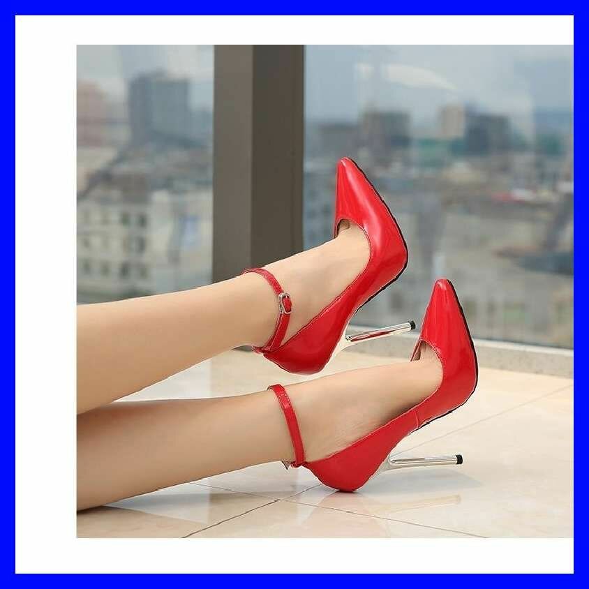 Туфли на высоком каблуке 13 см/однотонная шпилька