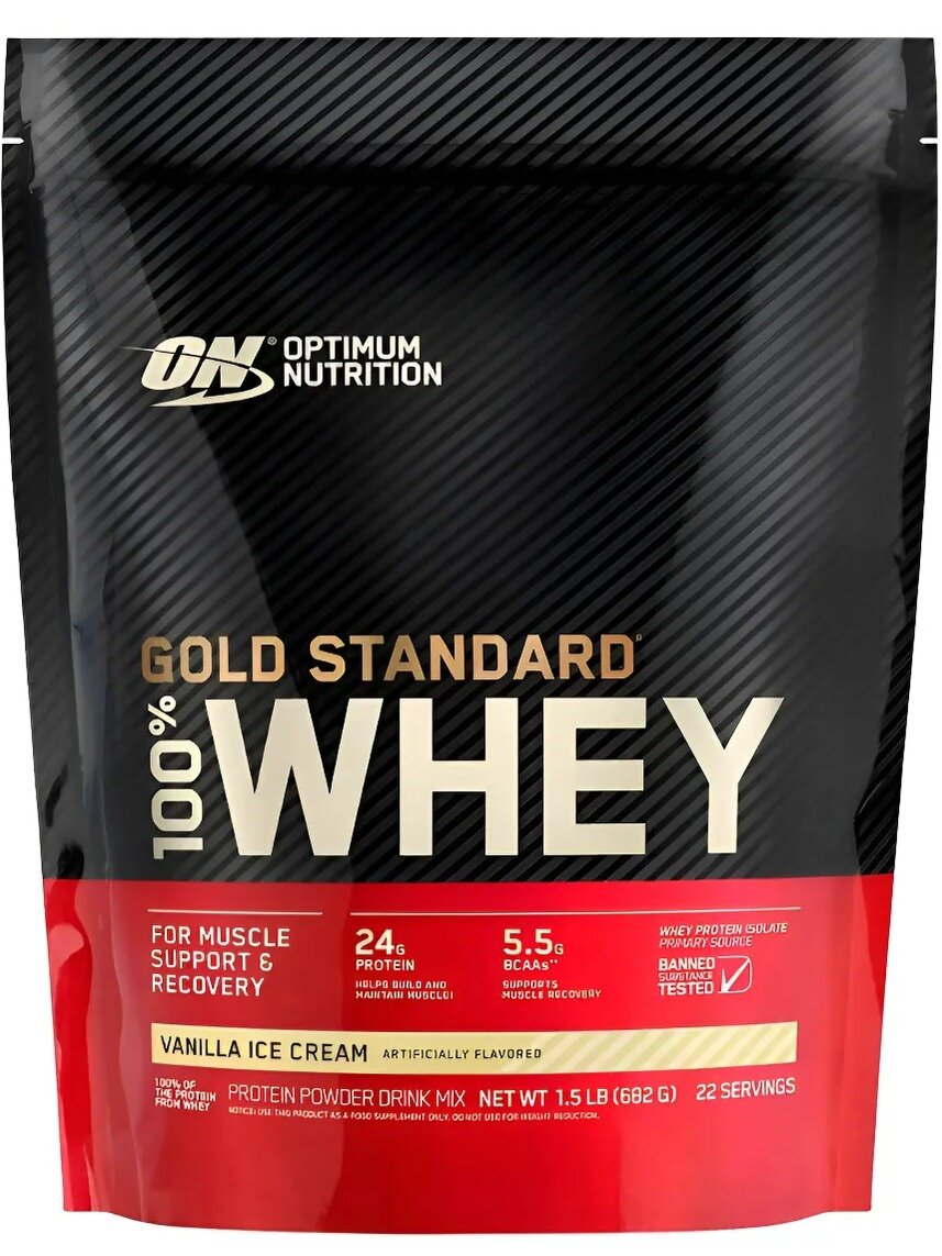 Сывороточный протеин Optimum Nutrition 100% Whey Gold Standard 682 г, Ванильное мороженое