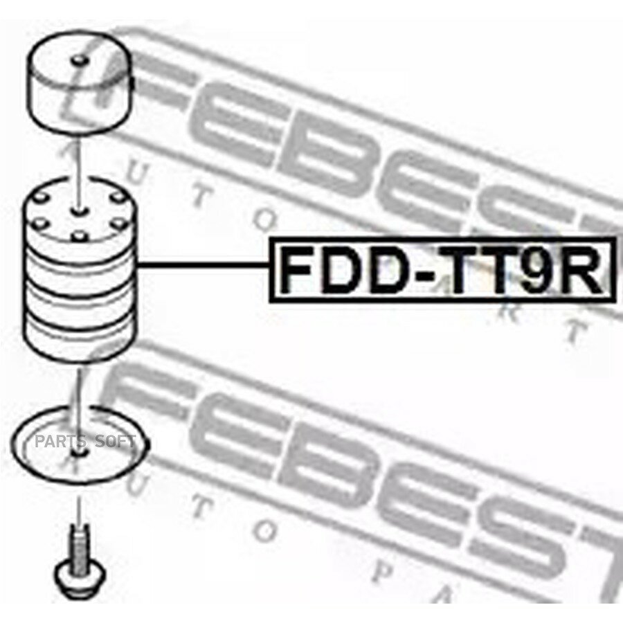 FEBEST FDD-TT9R отбойник рессоры задней FORD TRANSIT TT9 2006-2013