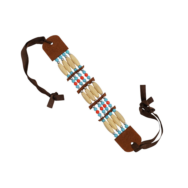 Повязка карнавальная Веселуха "Индейский стиль", перо, орнамент, на голову